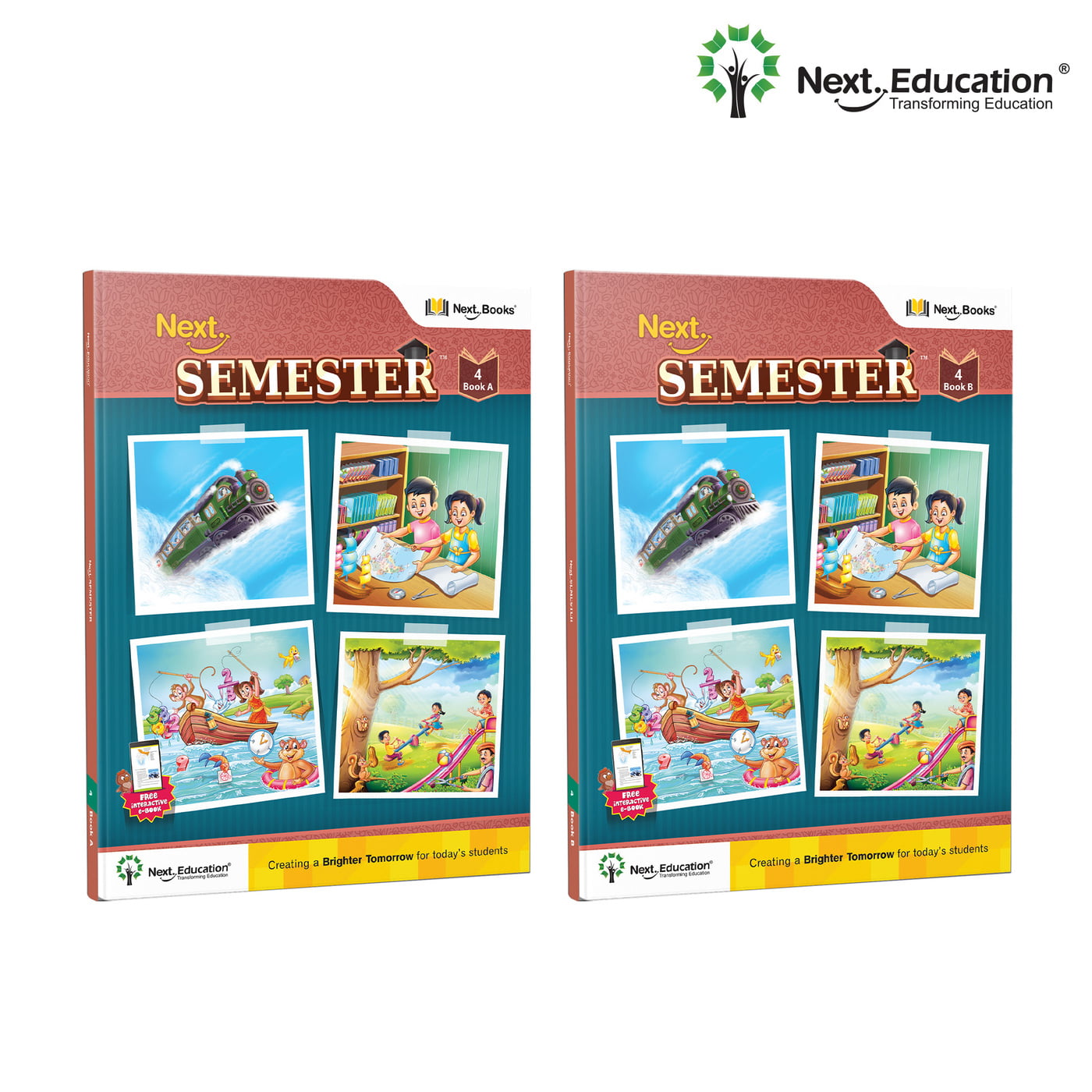 Next Semester class 4 books combo of Maths + English + EVS Text book ...