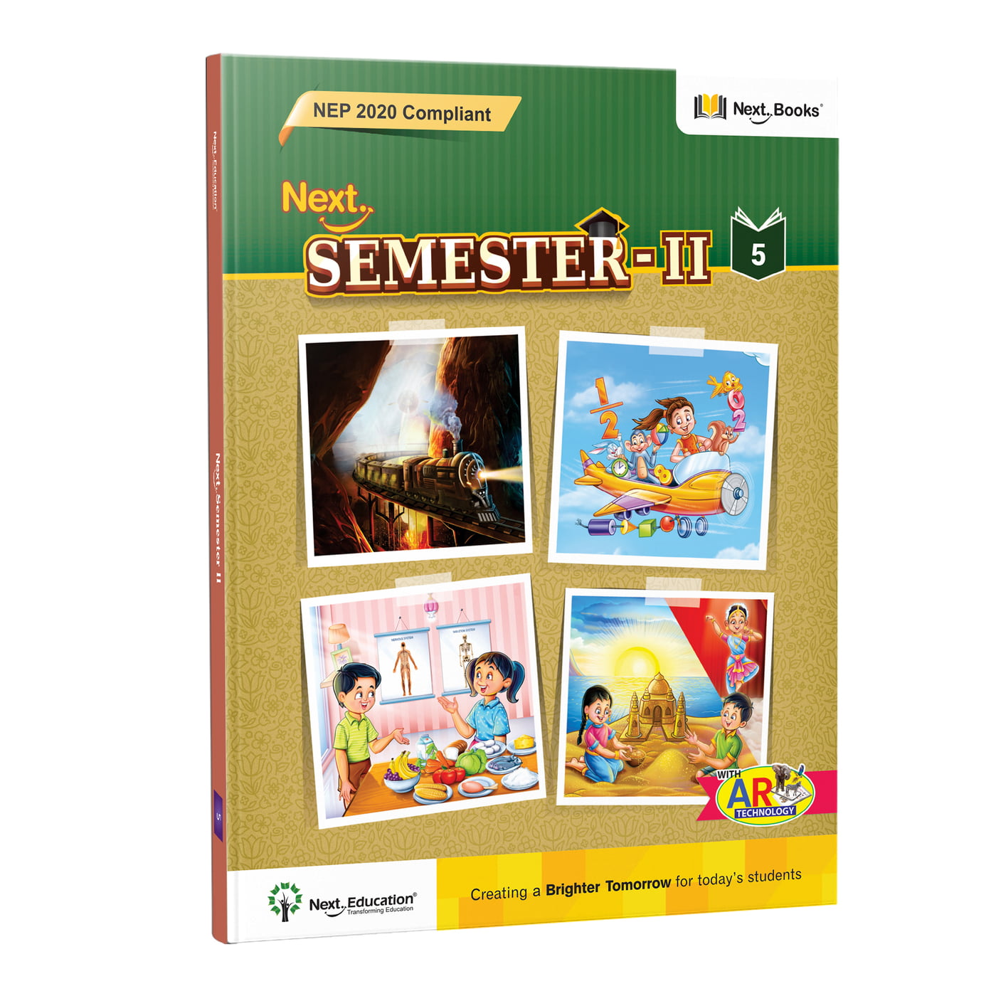 Next Semester II class 5 /level 5 books combo of Maths + English + EVS ...