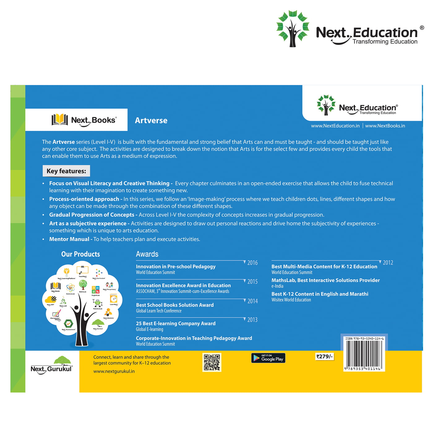 Buy Artverse Level 2 /class 2 Book with Craft material - Next Education