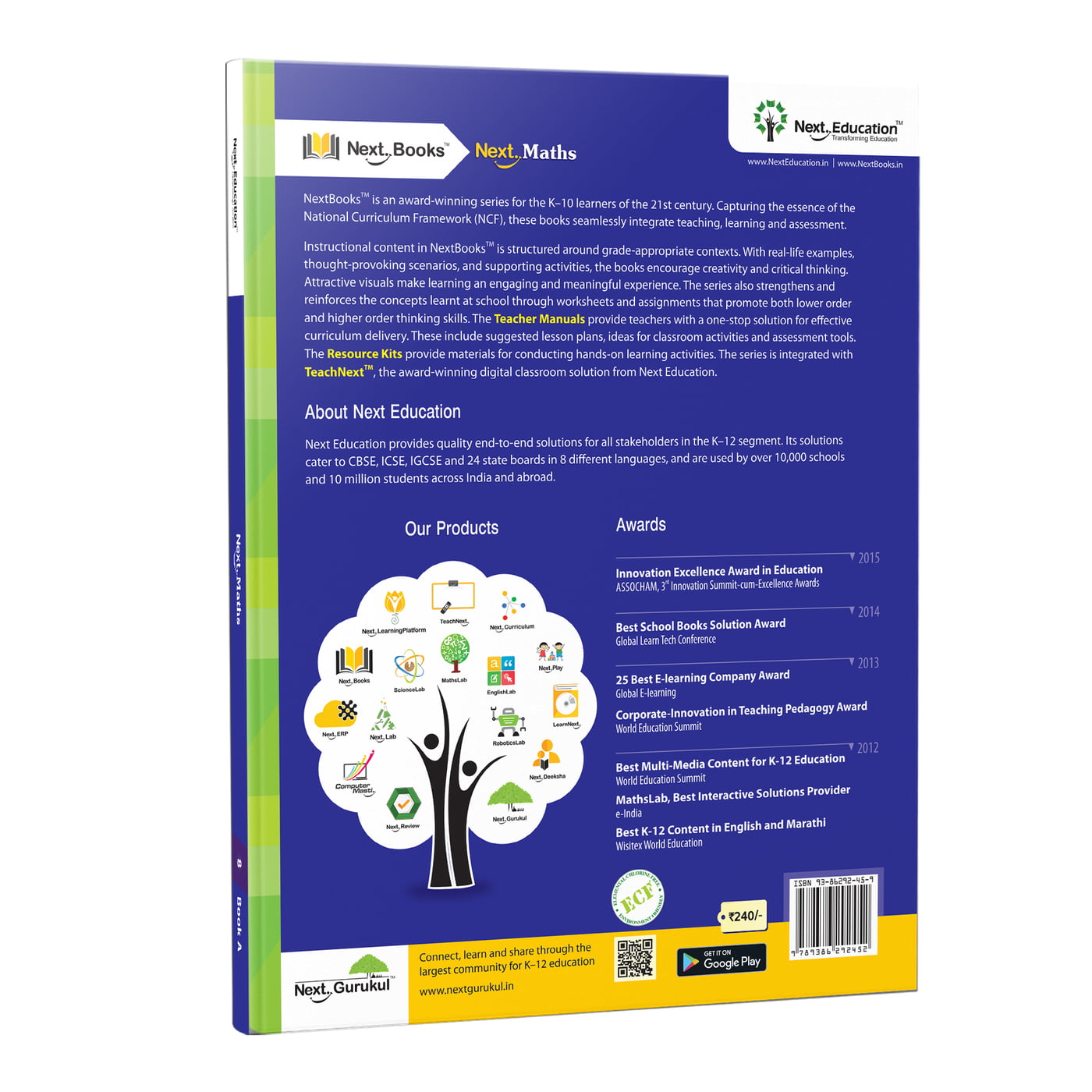 Buy Next Maths CBSE Textbook for 8th class / Level 8 Book A - Secondary ...