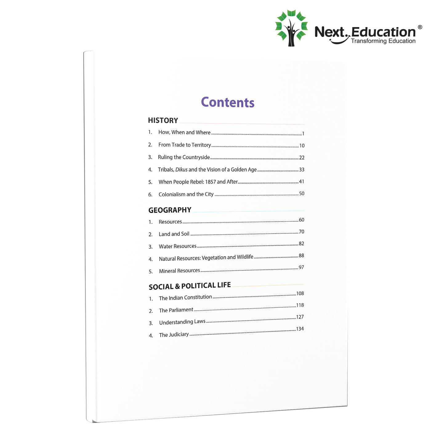 Buy Next Social Studies CBSE book for 8th class / Level 8 Book A Secondary school - Next Education