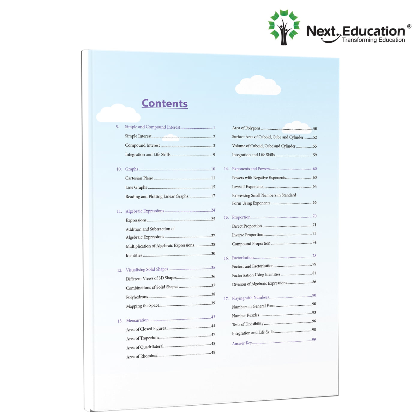 Buy Wonder Math WorkBook for CBSE class 8 Book A Secondary school ...