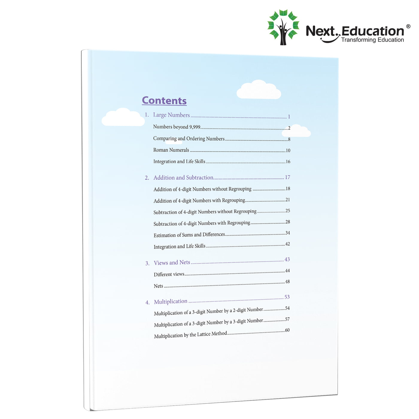 Next Maths ICSE book for 4th class / Level 4 Book A - Secondary School