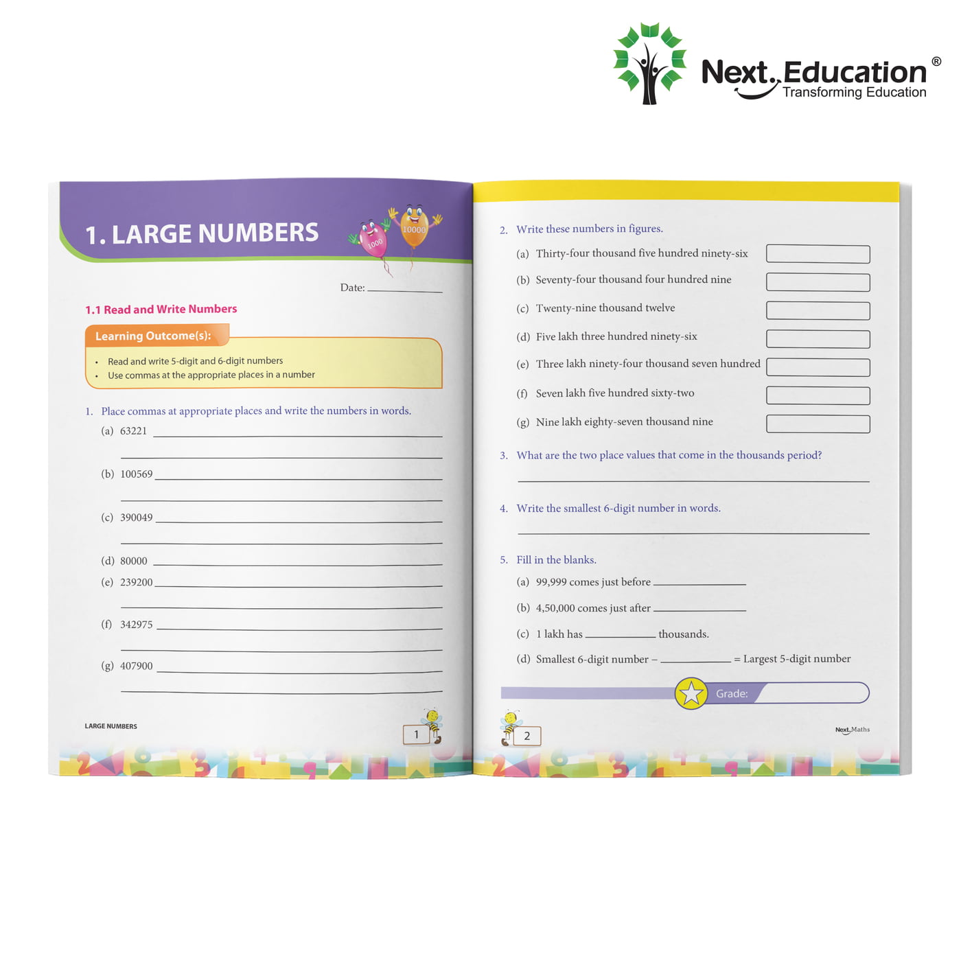 Buy Next Maths CBSE Workbook for 4th class / Level 4 Book C - Secondary ...