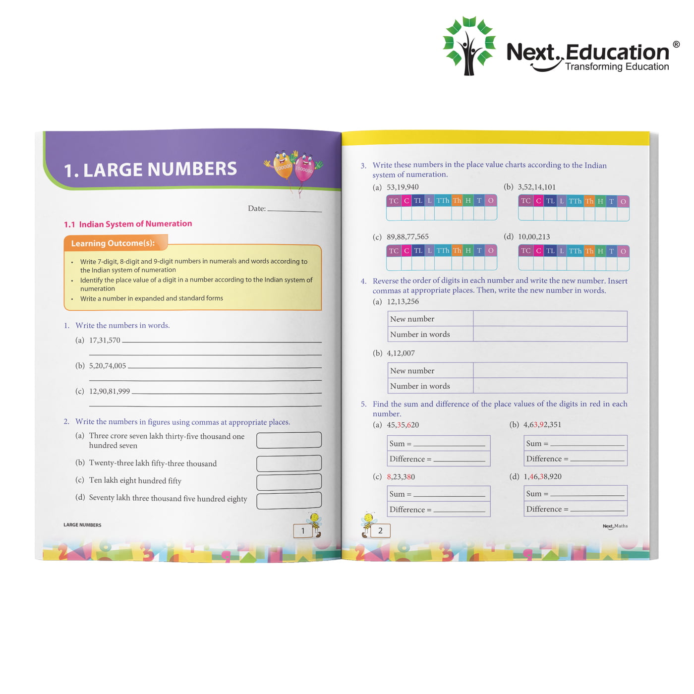 Buy Next Maths - Secondary School CBSE Workbook for 5th class / Level 5 ...