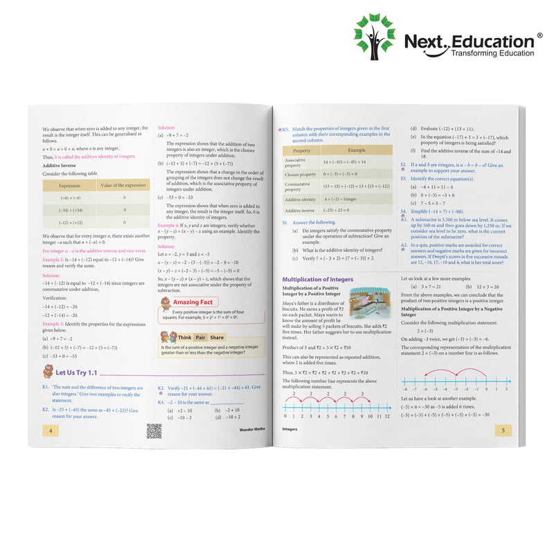 Buy Wonder Math TextBook for CBSE class 7 / Level 7 Book A Secondary ...