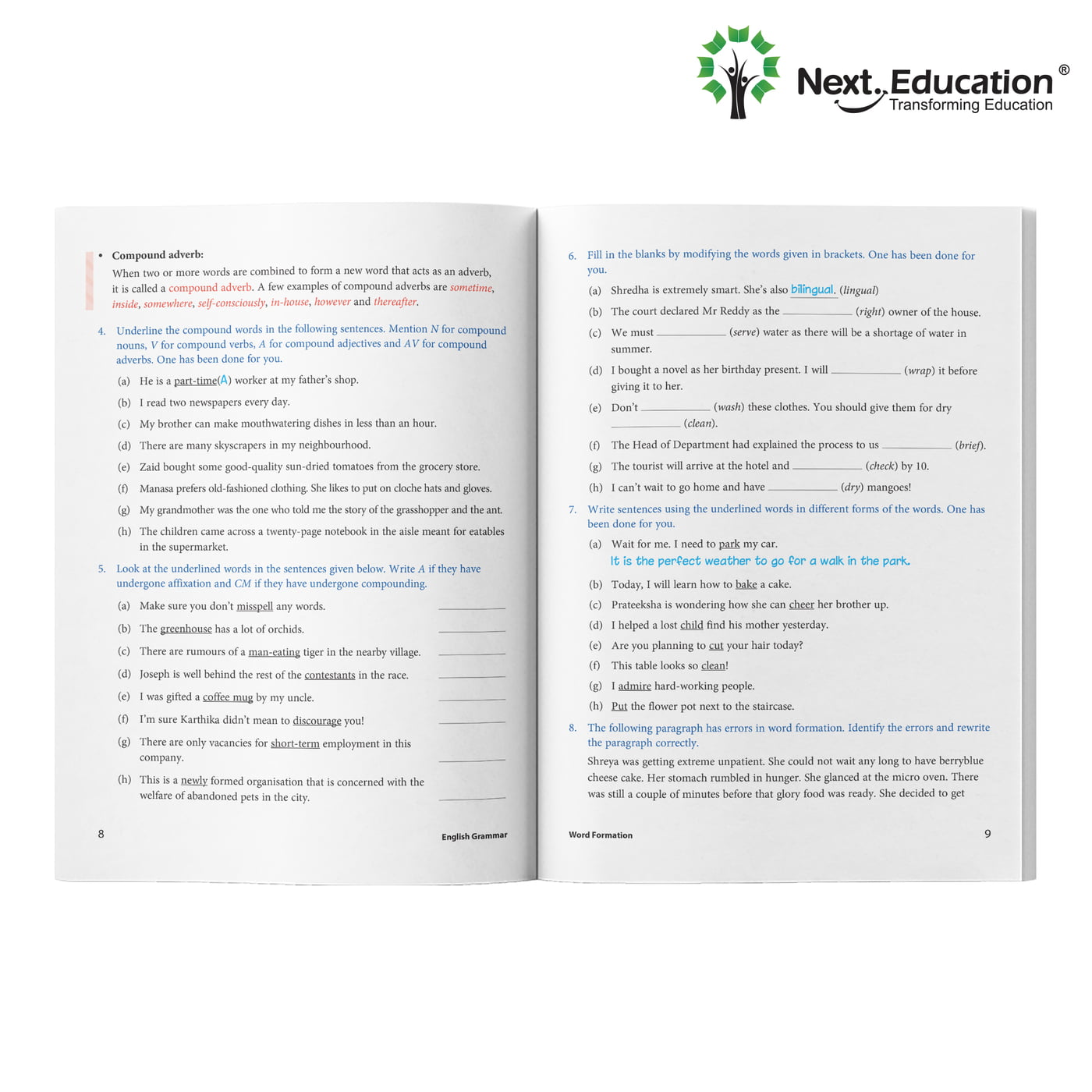 Buy English Grammar TextBook for - Secondary School CBSE Class 8 / level 8 - Next Education