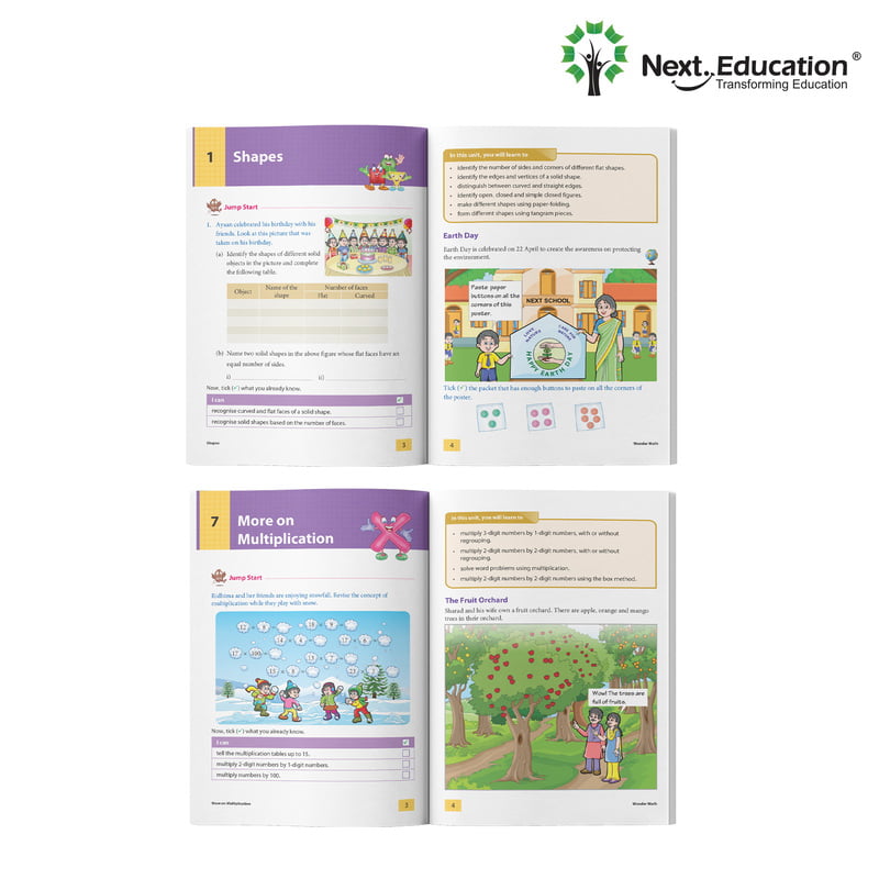 Next Semester level 3 books combo of Maths + English + EVS Text book ...