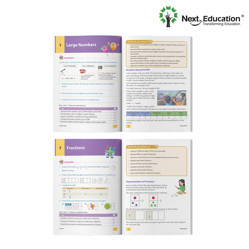 Next Semester class 4 books combo of Maths + English + EVS Text book ...