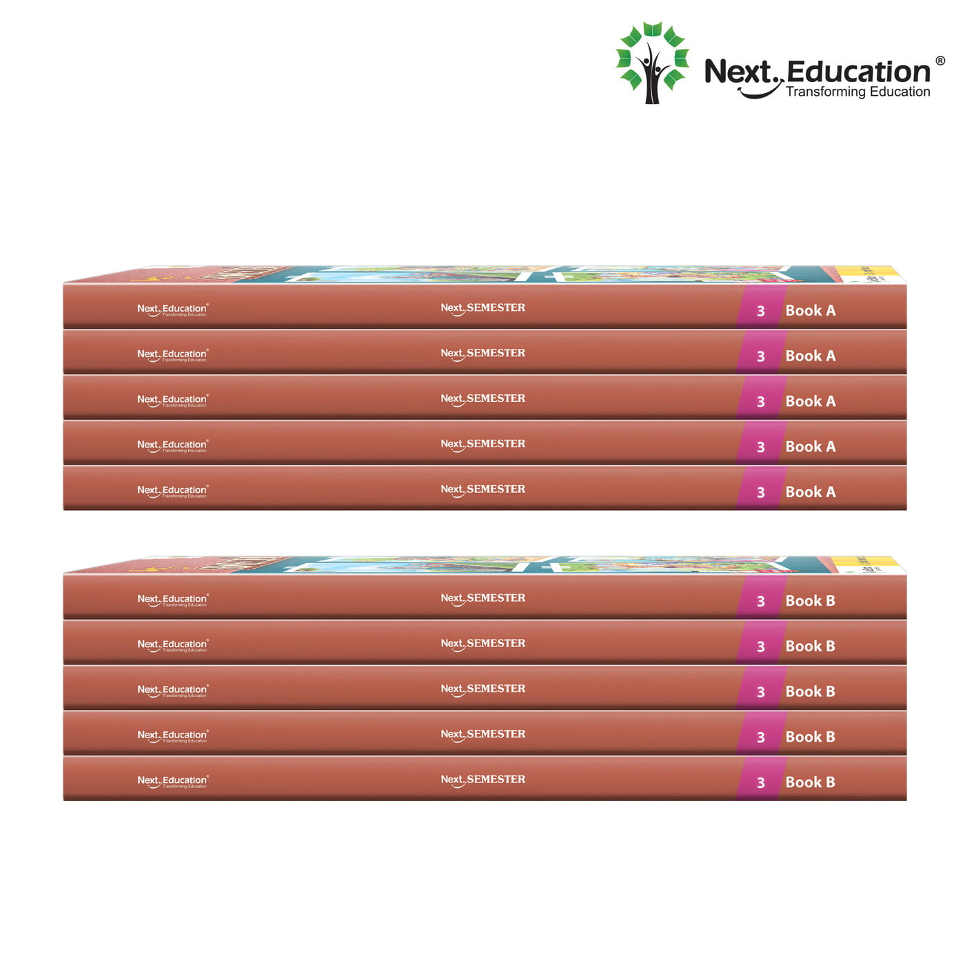 Next Semester level 3 books combo of Maths + English + EVS Text book ...